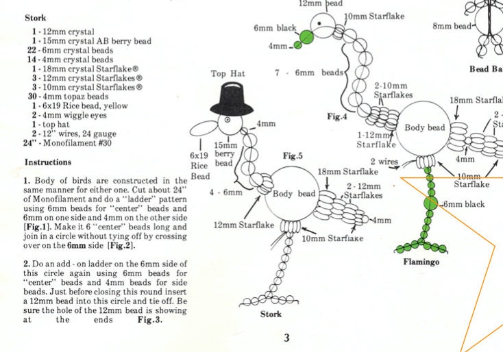 13 Animal Bead Patterns Beaded Collection Ebook, Swan Peacock Flamingo ...