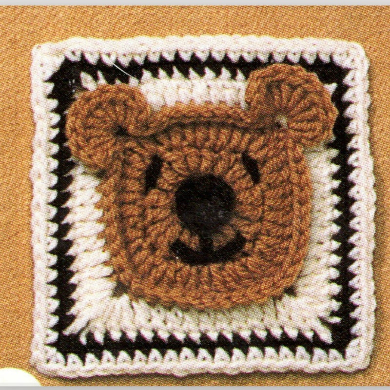Crochet Bear Motif - Etsy UK