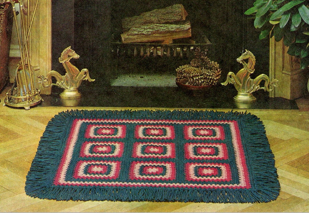 So Easy! Vintage Crochet Granny Square Rug Classic Pattern 2x3 PDF ...