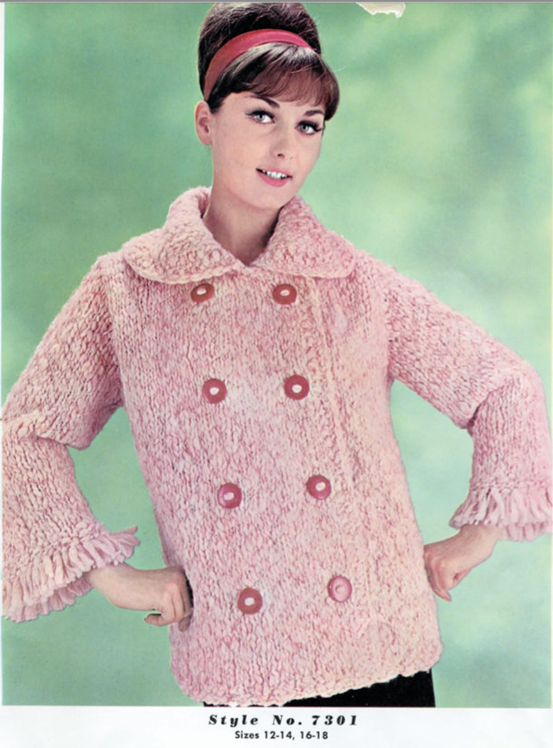 Chunky Pink Sweater Knit Pattern Instant Digital Download - Etsy