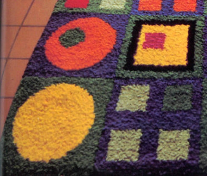 Vintage Large Latch Hook Rug Pattern Pdf Instant Digital - Etsy