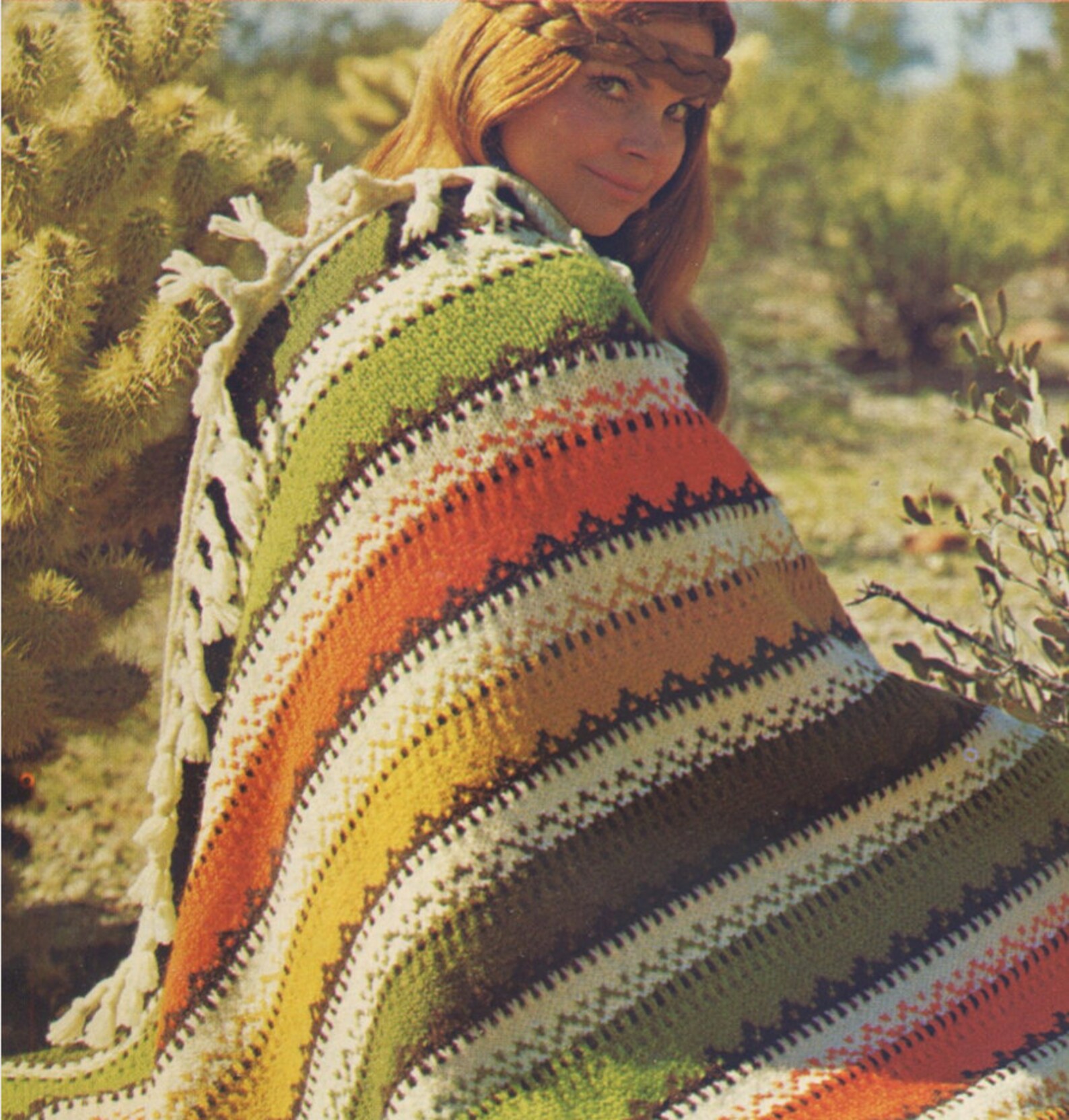 Indian Motif Knit and Some Crochet Blanket Pattern Tribal - Etsy
