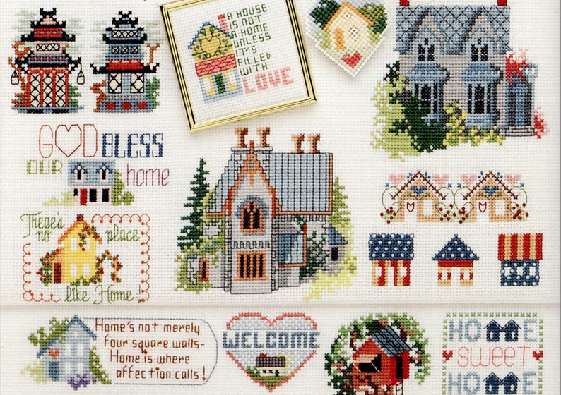 50 Unique Houses Cross Stitch Patterns | Instant Digital Download PDF ...