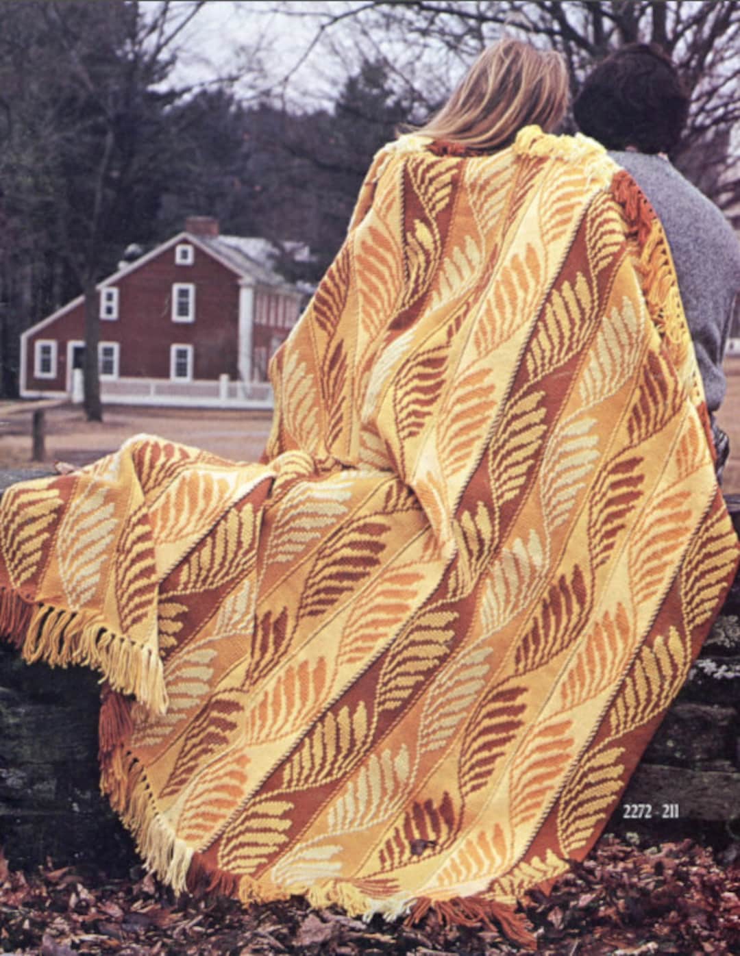 Golden Wheat Heartland Crochet Blanket Pattern, Instant Digital ...