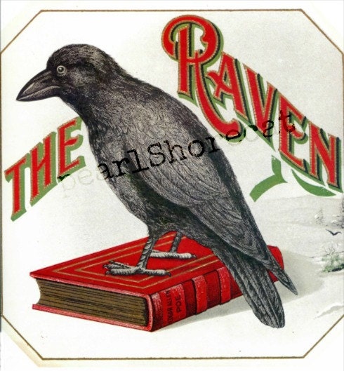 The Raven Vintage Cigar Label Instant Digital Download Clipart Print Ad ...