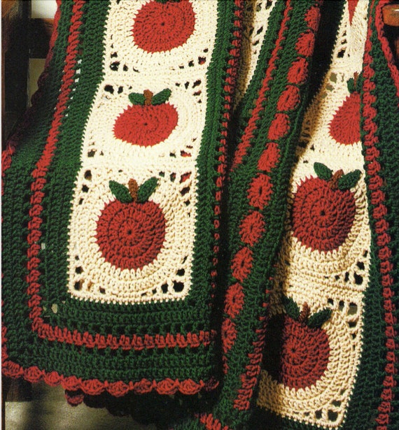 Craft Supplies & Tools Green apple crochet afghan pattern graph ...
