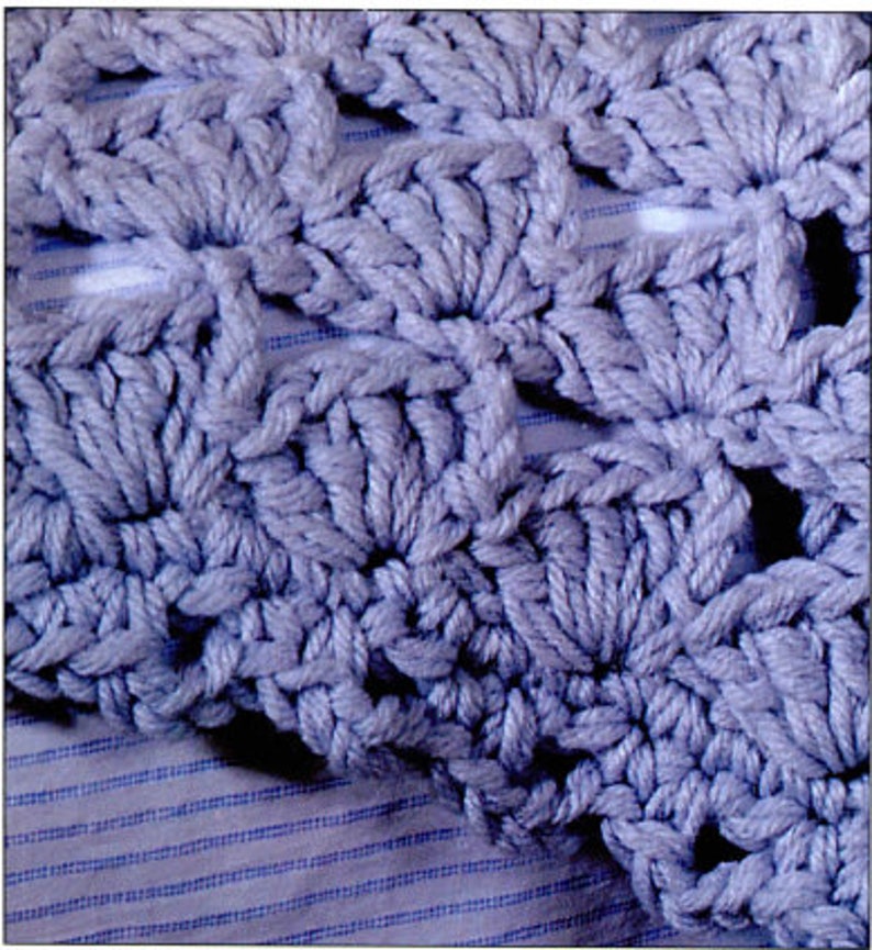 Beginner Shell Stitch Crochet Blanket Pattern, Ocean Breeze 80s Afghan ...