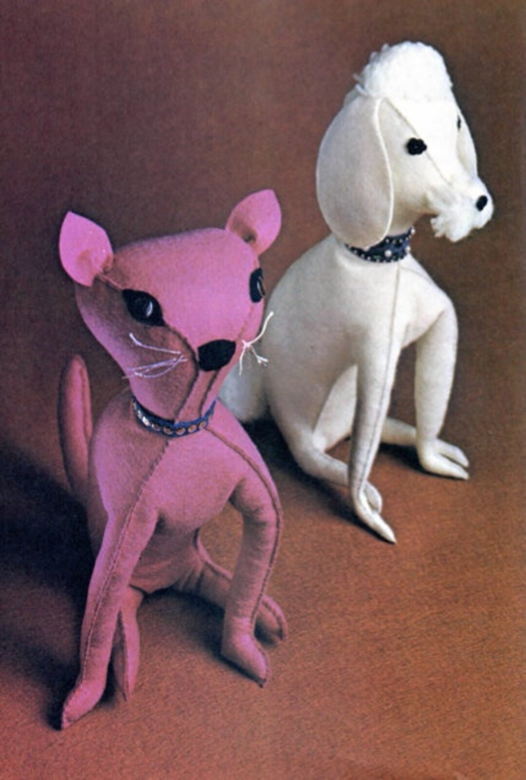 Cat and Poodle Felt Toy Sewing Pattern, Instant Digital Download Pdf ...