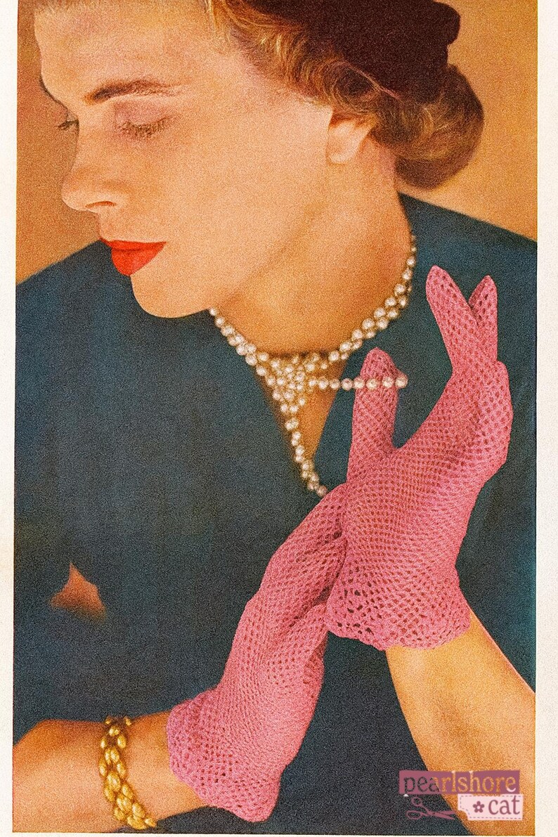 Vintage 1940s Crochet Gloves Patterns Pdf, Instant Digital Download ...