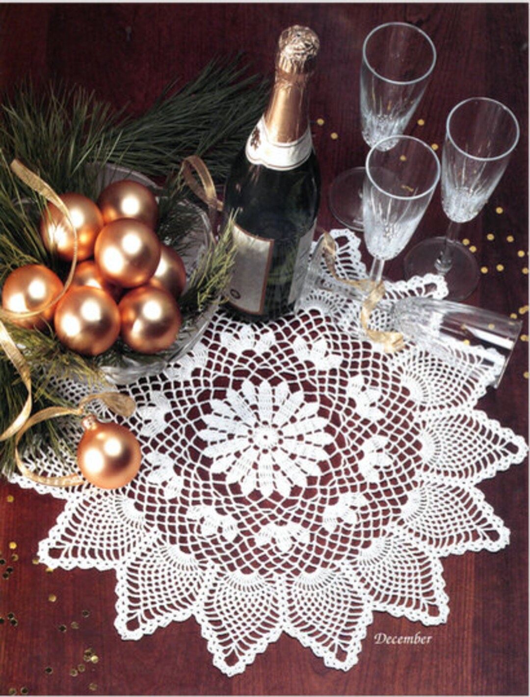 Large Crochet Doily Pattern Pdf Instant Digital Download, Pineapple ...