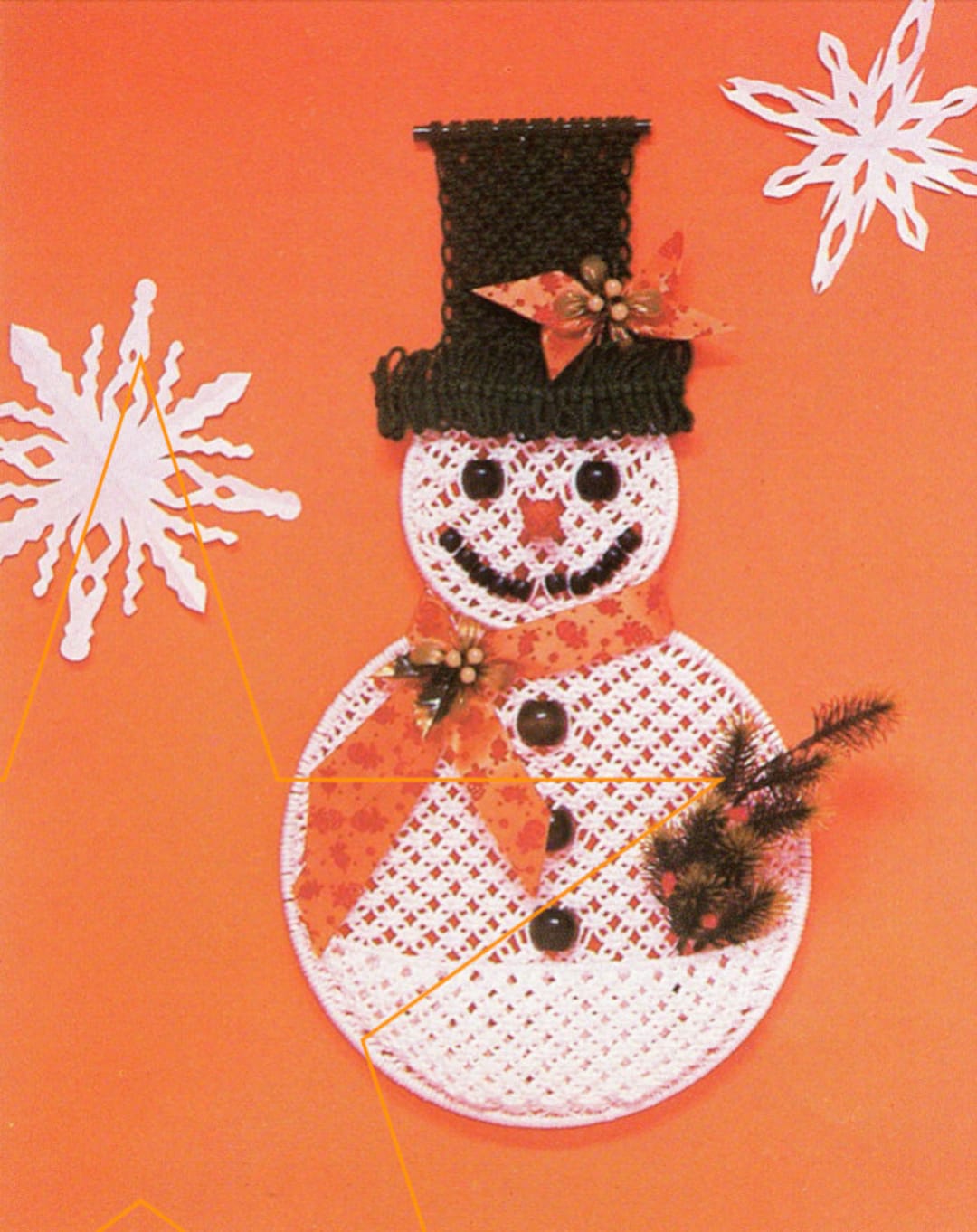 2 Macrame Patterns Wall Hanging Snowman Holiday Decor Instant Digital ...