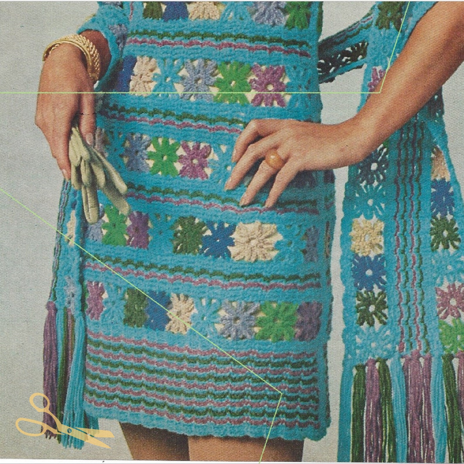 2 Granny Flower Crochet Dress Pattern and Matching Scarf Patterns - PDF ...