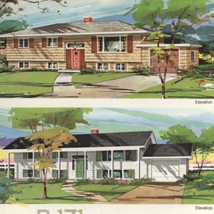 22 MCM Vintage House Plans Ebook, Instant Digital Download Pdf, Mid ...