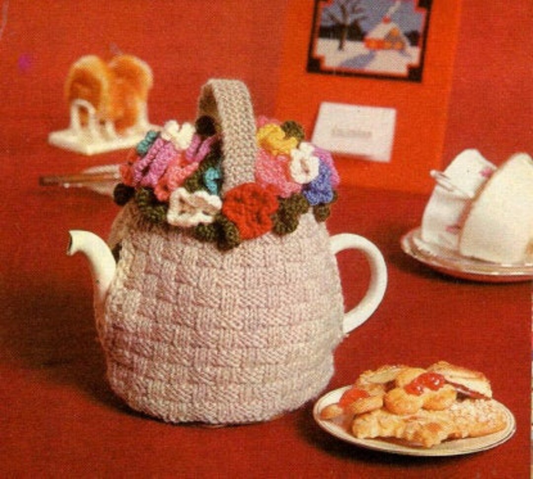 Cottagecore Flower Teapot Cozy Knitting Pattern Pdf Instant - Etsy
