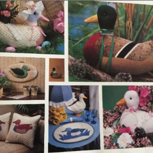 6 Vintage Sewing Patterns Fabric Ducks & Mallard Duck Decoy, Ebook ...
