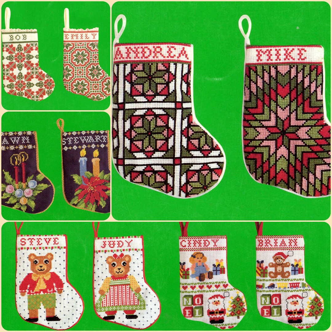 16 Retro Christmas Cross Stitch Patterns Pdf Instant Digital Download ...