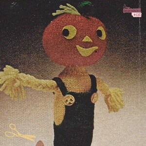 Scarecrow Pumpkin Knitting Pattern Pdf Vintage 70s Knit Pattern Instant ...