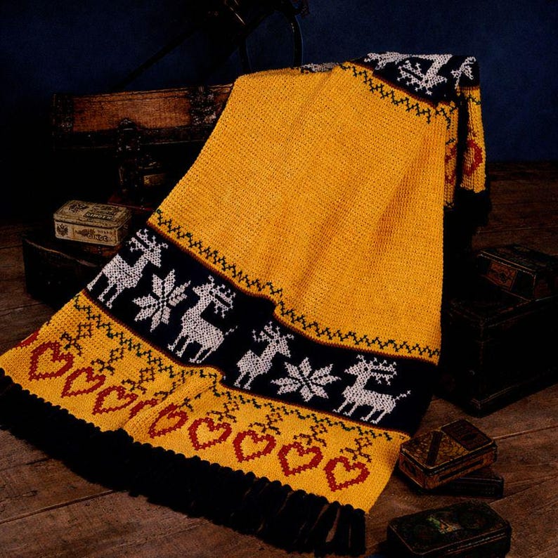 Nordic Crochet Blanket Pattern PDF, Digital Download for Immediate Use ...