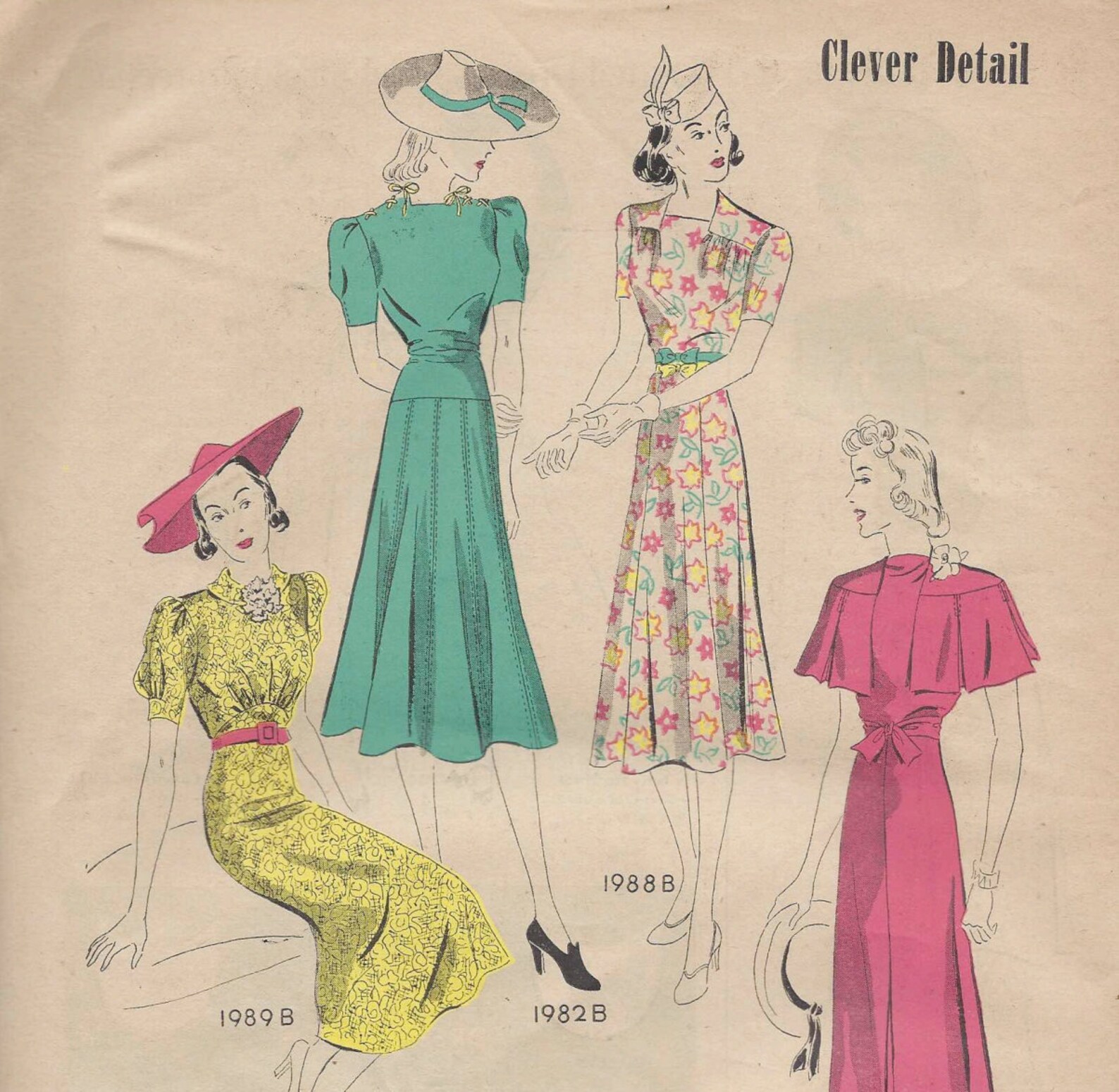 2 1930s Du Barry Sewing Patterns Catalog Counter Leaflet, Reference ...