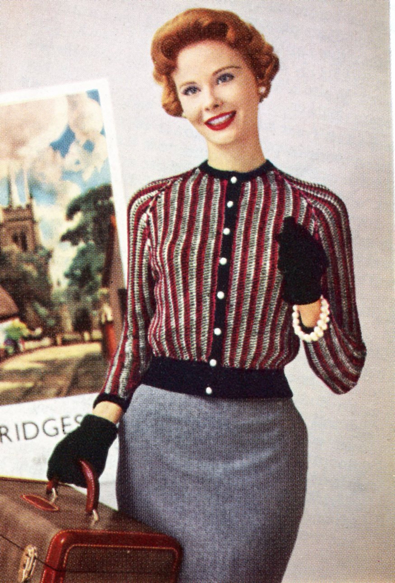 1950s Crochet Cardigan Sweater Pattern Pdf Instant Digital Download ...