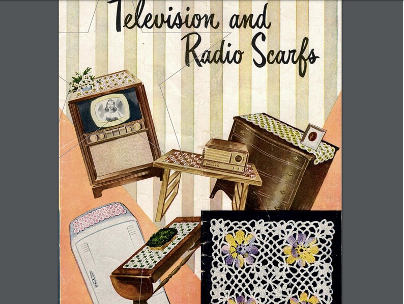 14 Granny Square Doily Crochet Patterns Pdf Vintage Television and ...