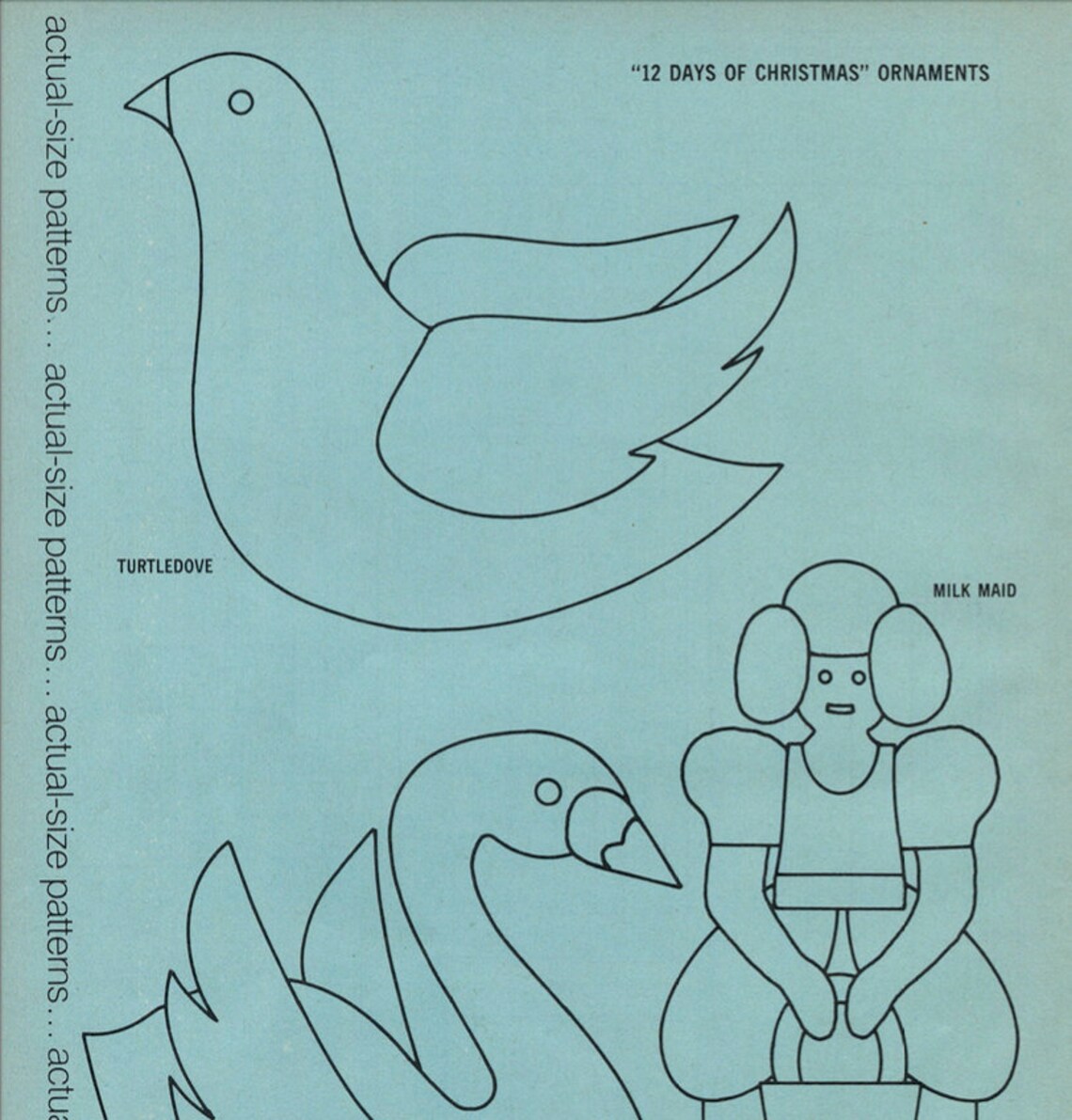 12 Days of Christmas Tree Ornament Felt Pattern Instant - Etsy