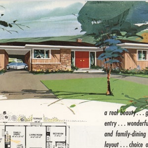 22 MCM Vintage House Plans Ebook, Instant Digital Download Pdf, Mid ...