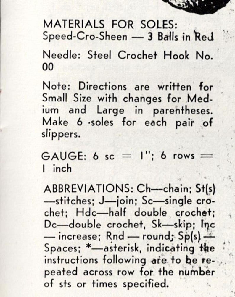 1956 Summer House Slippers Crochet Pattern PDF – Color Stripe Design in ...