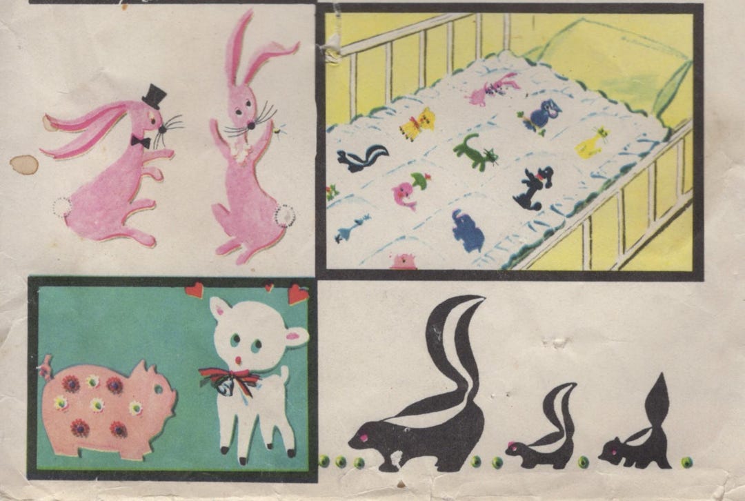 1950s Whimsical Applique Patterns Instant Digital Download PDF for ...