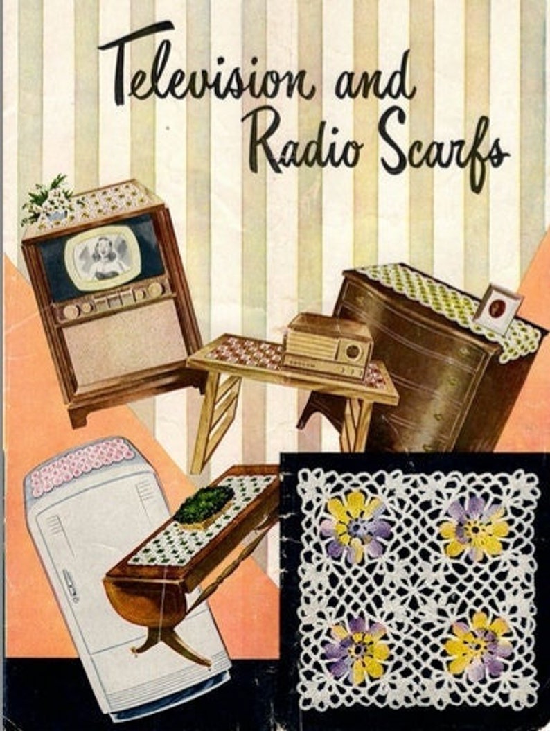 14 Granny Square Crochet Patterns Pdf Vintage Television and - Etsy