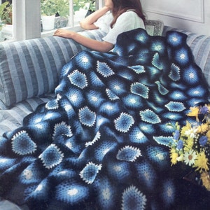 Starry Night Crocheted Blanket Pattern Pdf Instant Download in a Granny ...