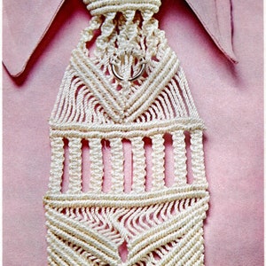 Macramé Pattern Men's Tie Instant Digital Download Pdf - Etsy