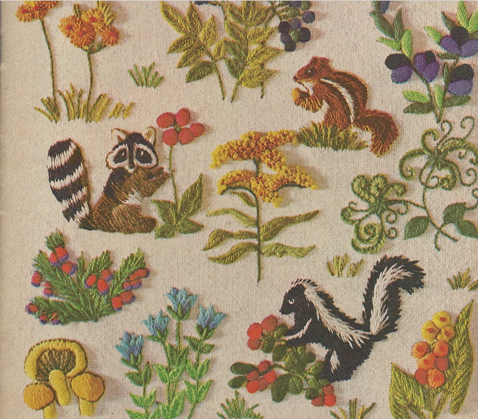 50+ Vintage Embroidery Crewel Birds, Flora and Fauna Pattern Set ...