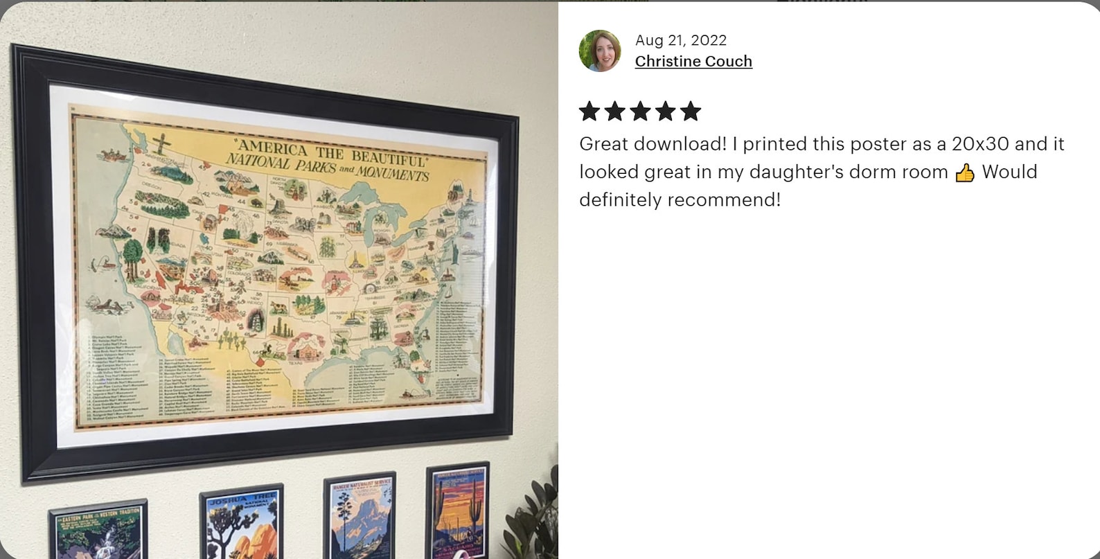 MCM National Parks and Monuments Map, Instant Digital Download ...