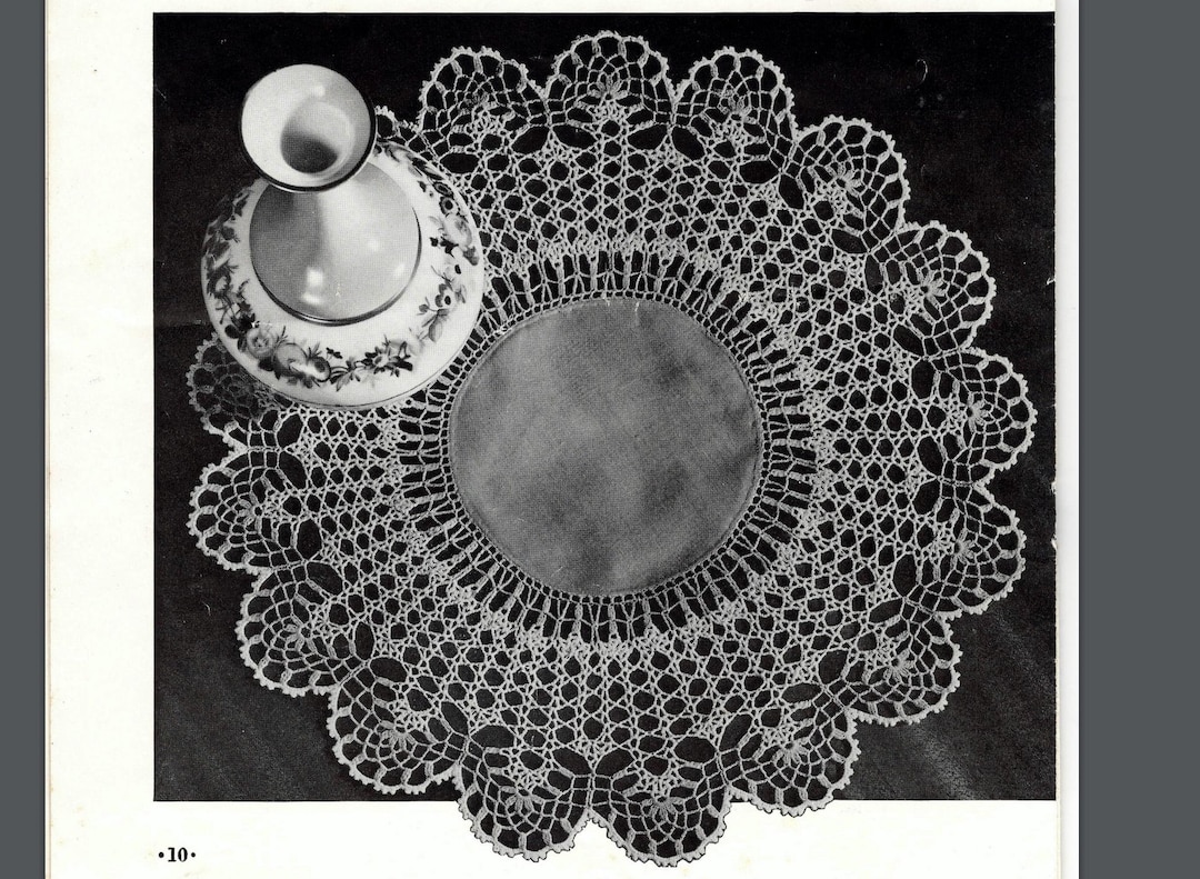 17" Victorian Doily Crochet Pattern 1940s Instant Digital Download Pdf ...