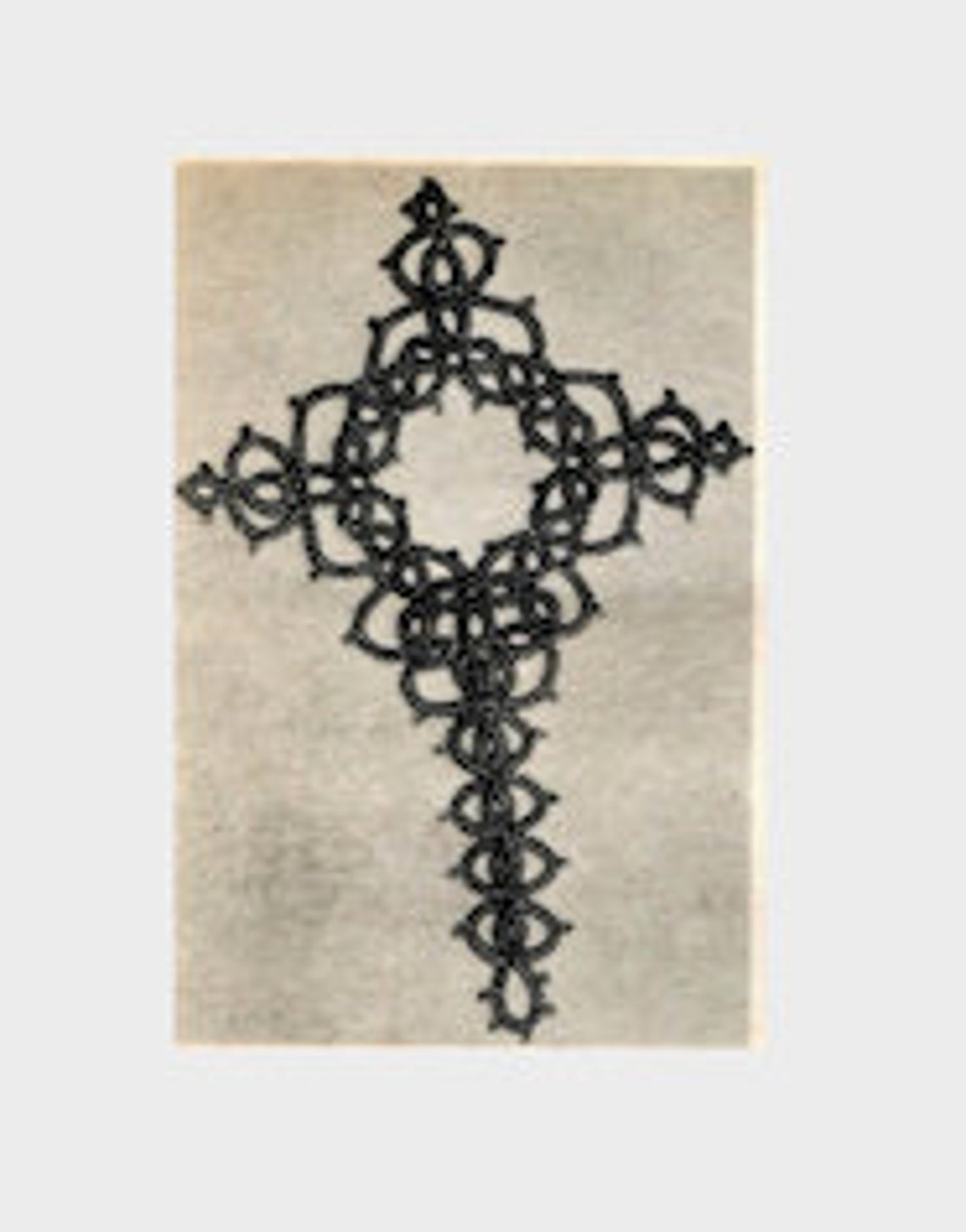 1960s Cross Tatting Pattern PDF, Bible Bookmark Baptism Towel, Digital ...