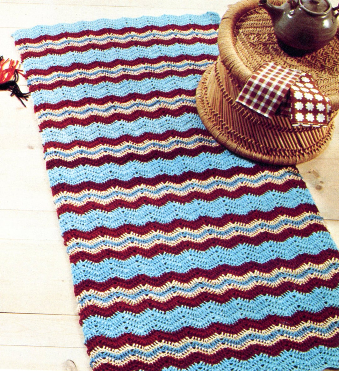 Classic Chevron Crochet Rug Pattern Instant Digital Download - Etsy