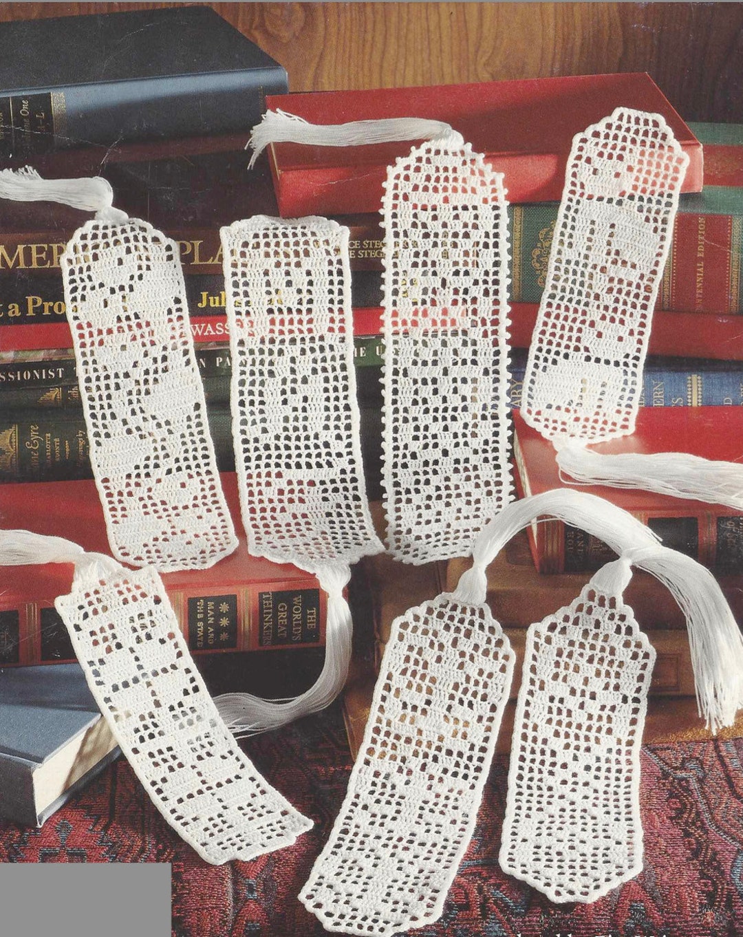 12 Filet Crochet Bookmark Cross Stitch Patterns - DIY Crafts Instant ...