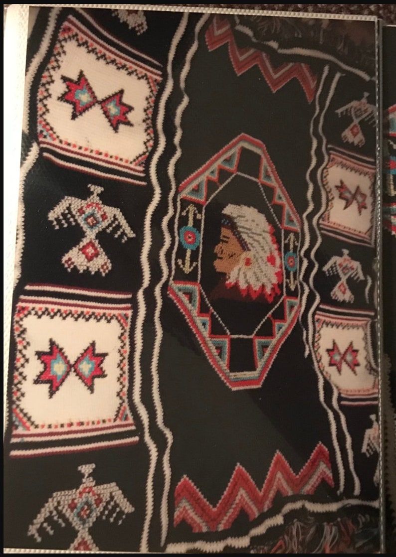 Southwest Native American Afghan Crochet Pattern Instant - Etsy
