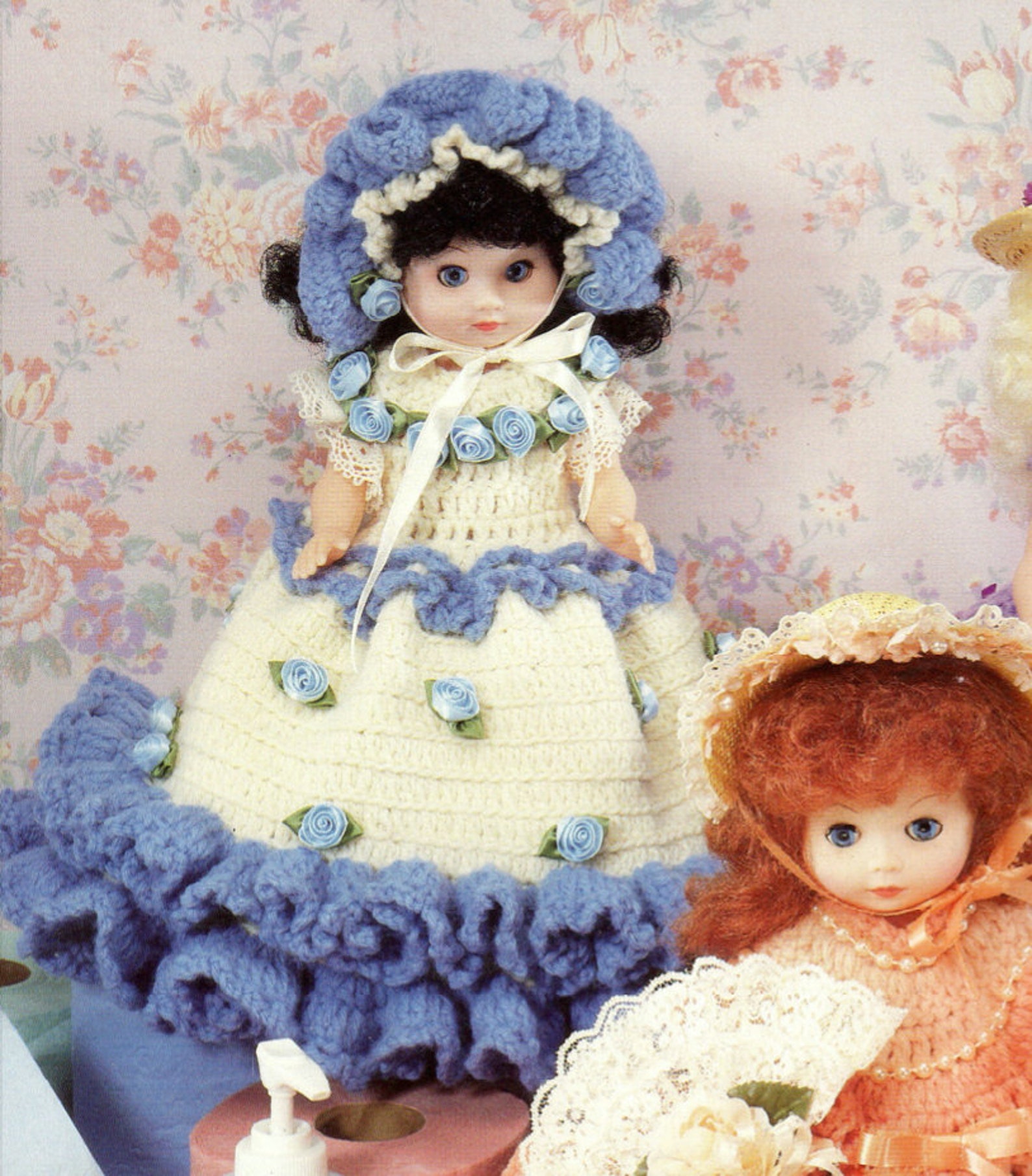 6 Toilet Paper Doll Cover Crochet Patterns Set of Six Bed - Etsy
