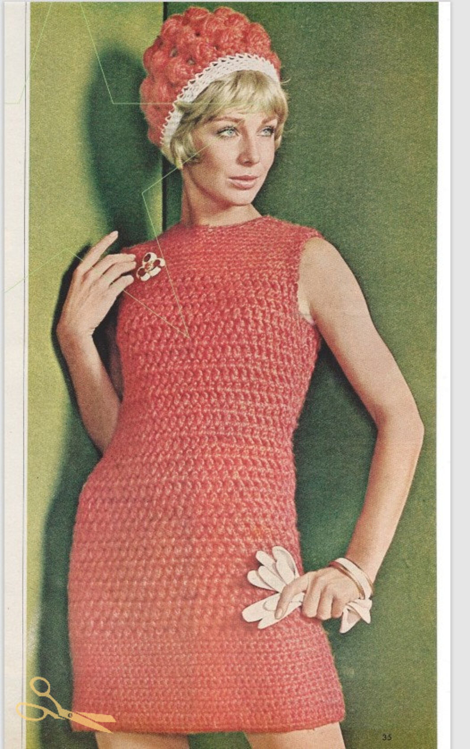 Mod 60s Bubble Hat and Shift Dress Crochet Patterns Pdf - Etsy
