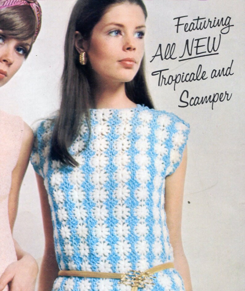 1970s Daisy Mini Dress Crochet Pattern Pdf, Instant Digital Download ...