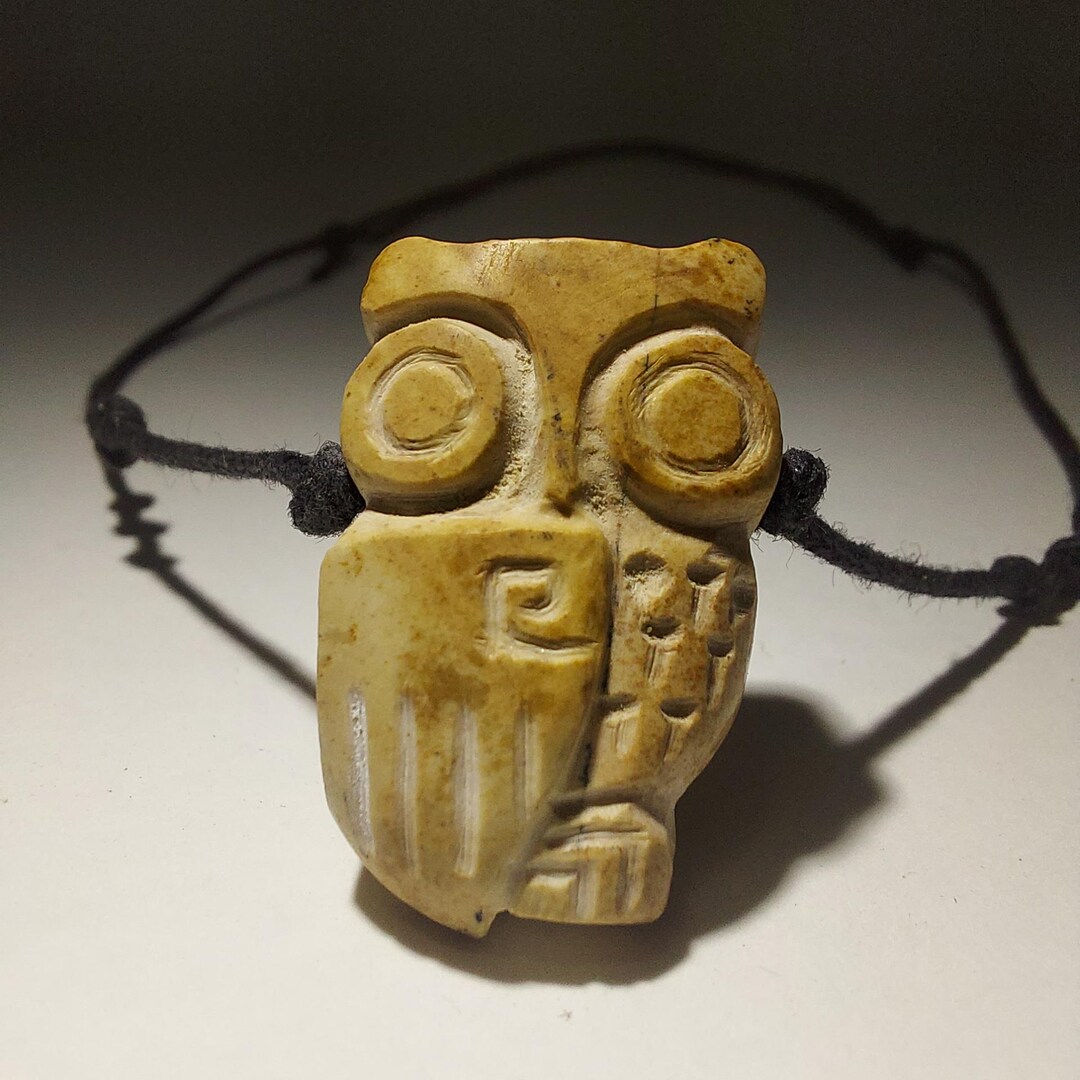 Owl Necklace, Walnut Jasper Stone - Etsy