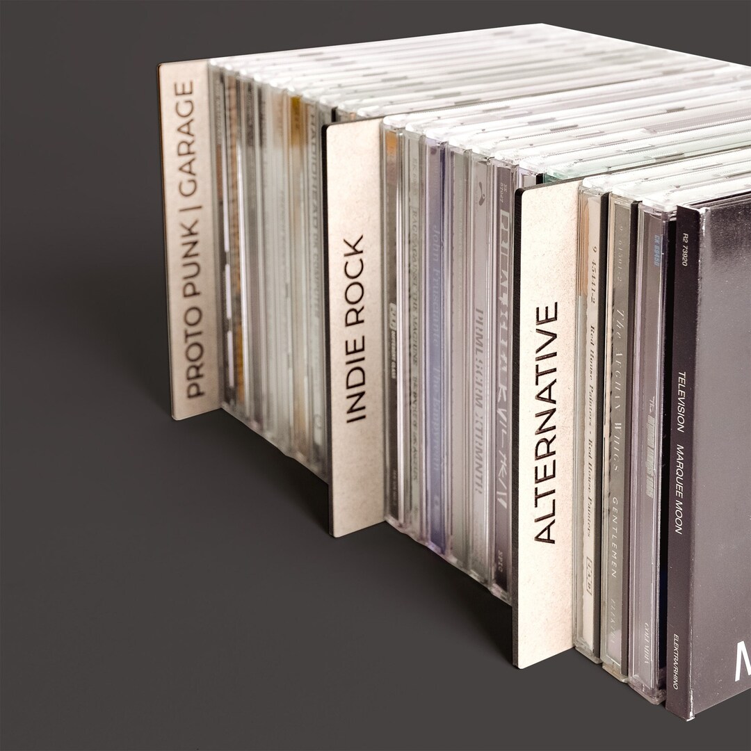 Custom Laser Cut CD Dividers: Engraved MDF, Organize Your Music - Etsy