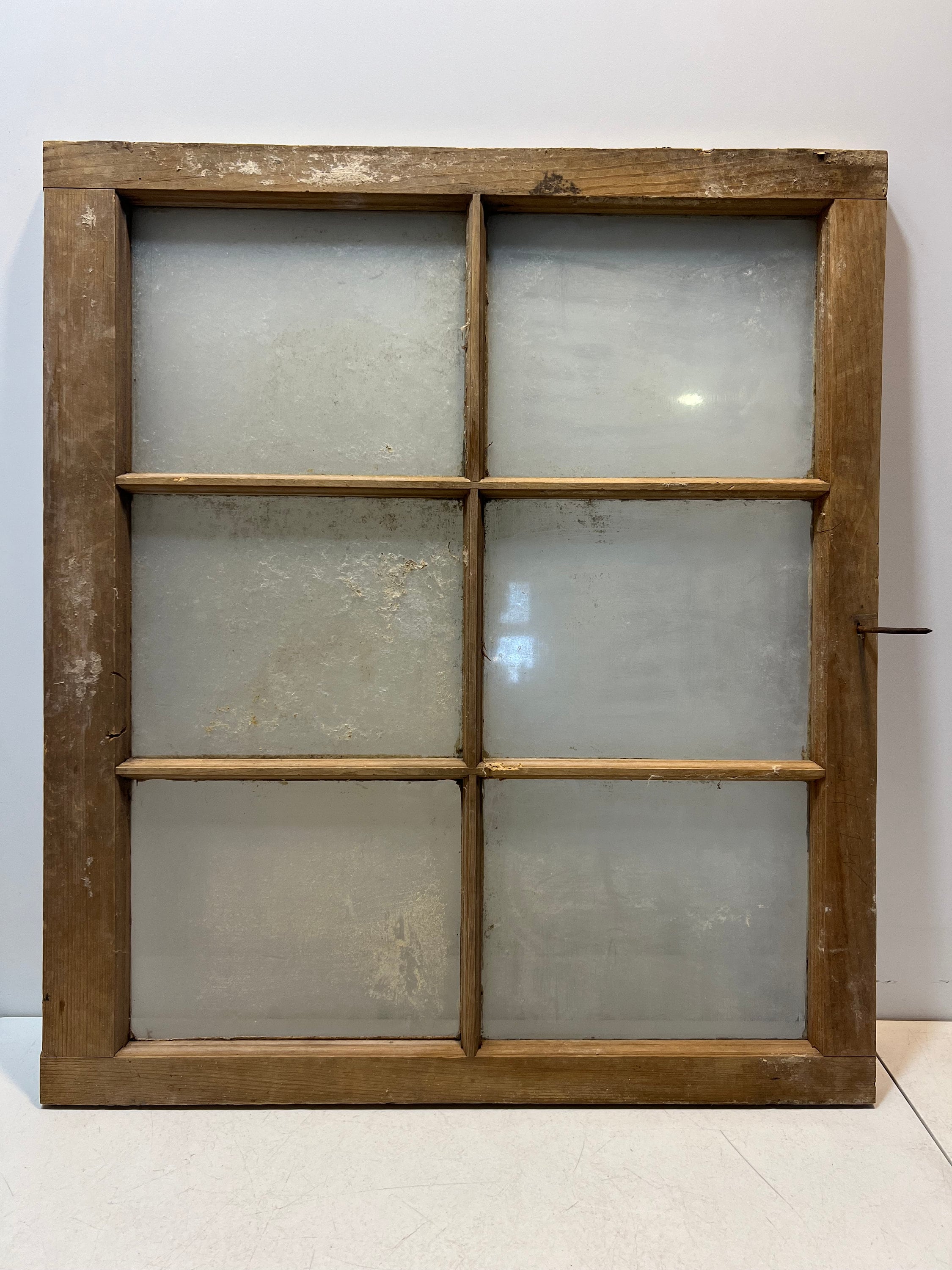 Rustic Window 6 Pane Decor Barn Window Vintage Repurposed Wood 27”x24 ...