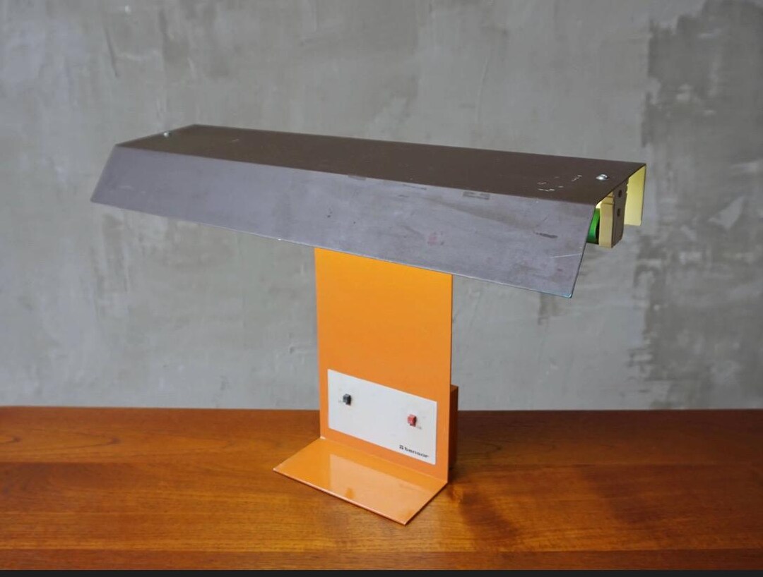 Vintage Formed Sheet Metal Desk Lamp Mid Century Tensor Book Light ...