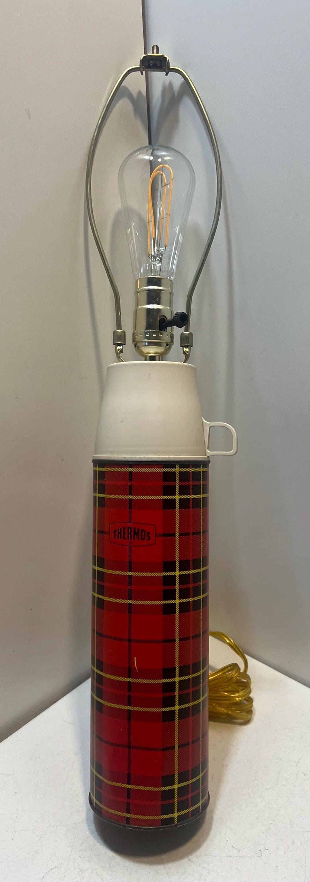 Vintage 1964 King Staley Thermos Co. Bottle No. 2442 Office Lamp Red ...