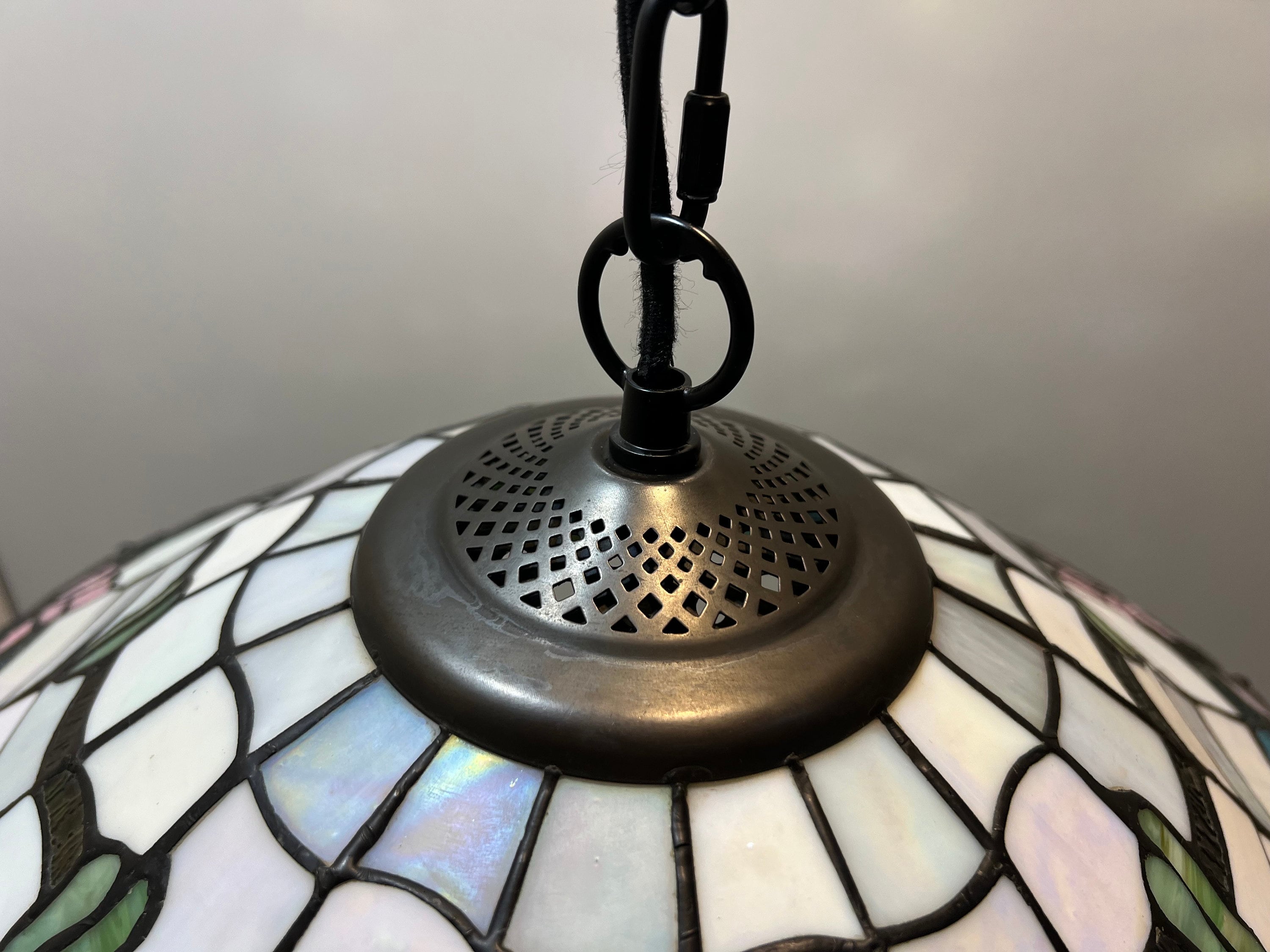 Vintage Tiffany Style Pendant Lamp Lotus Flower Hanging - Etsy