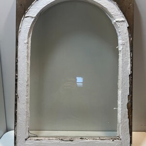 Rustic Wavy Glass Arch Window Pane Decor Barn Window Vintage Repurposed ...