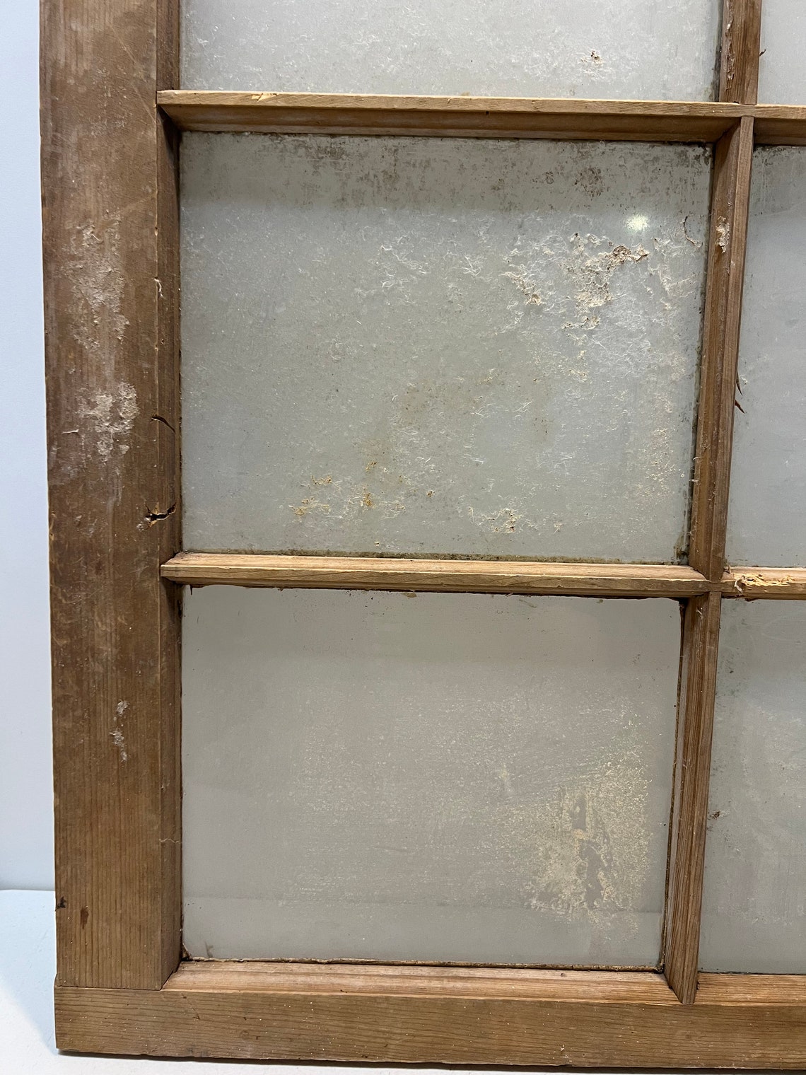 Rustic Window 6 Pane Decor Barn Window Vintage Repurposed Wood 27”x24 ...